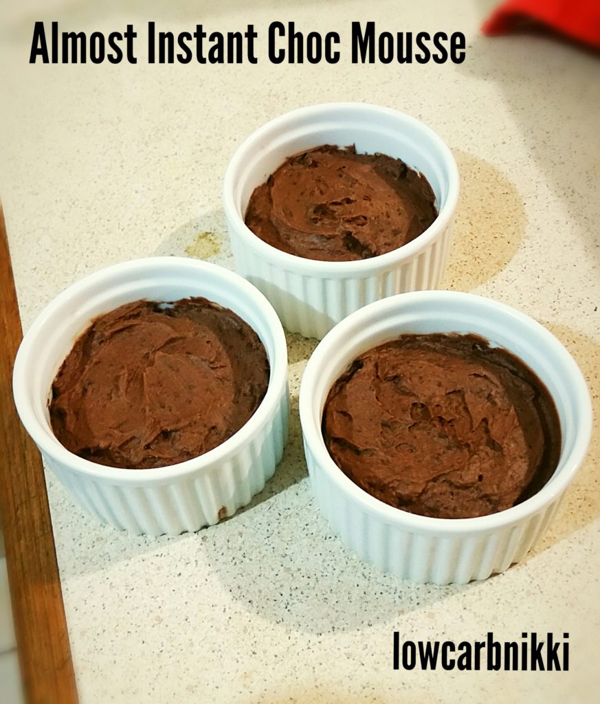 Almost Instant Chocolate Mousse - Low Carb Nikki
