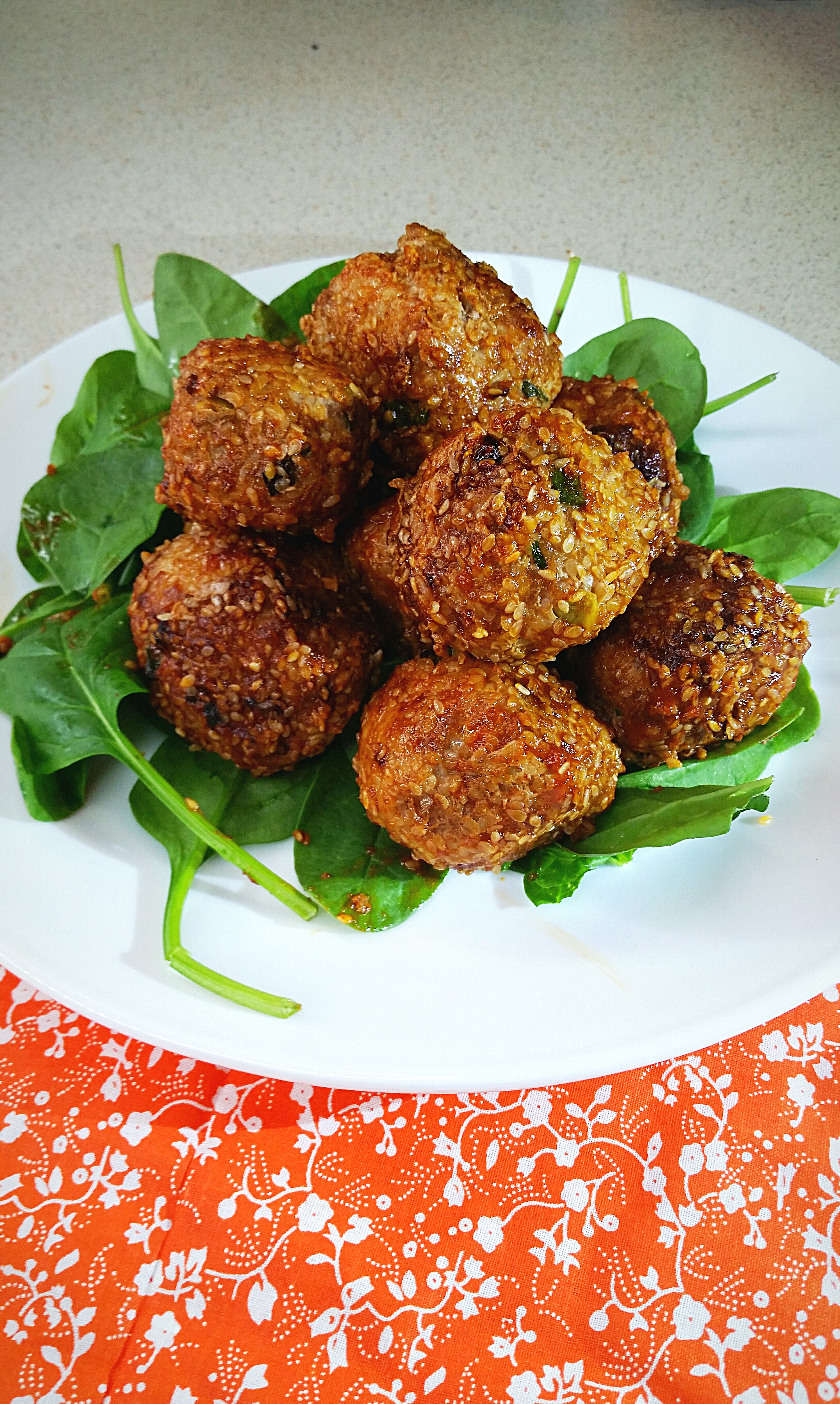 Spicy Sesame Pork Balls